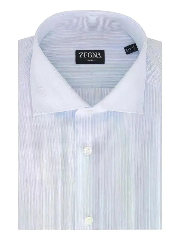 Zegna Trofeo Striped-pattern Shirt - Blue