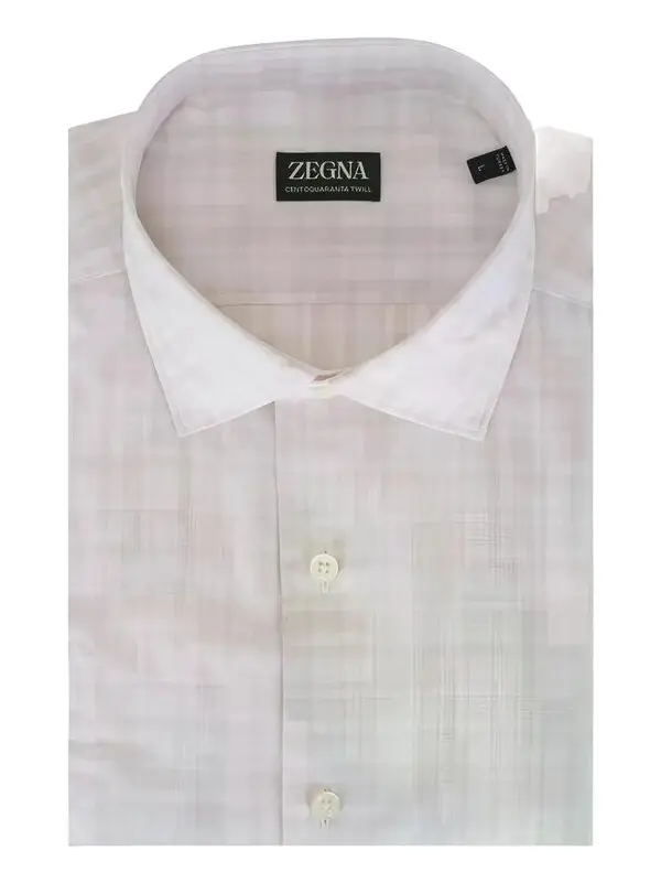 Zegna Checked Shirt - Neutrals