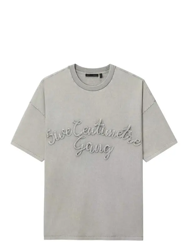 FIVE CM Embroidered T-shirt - Grey
