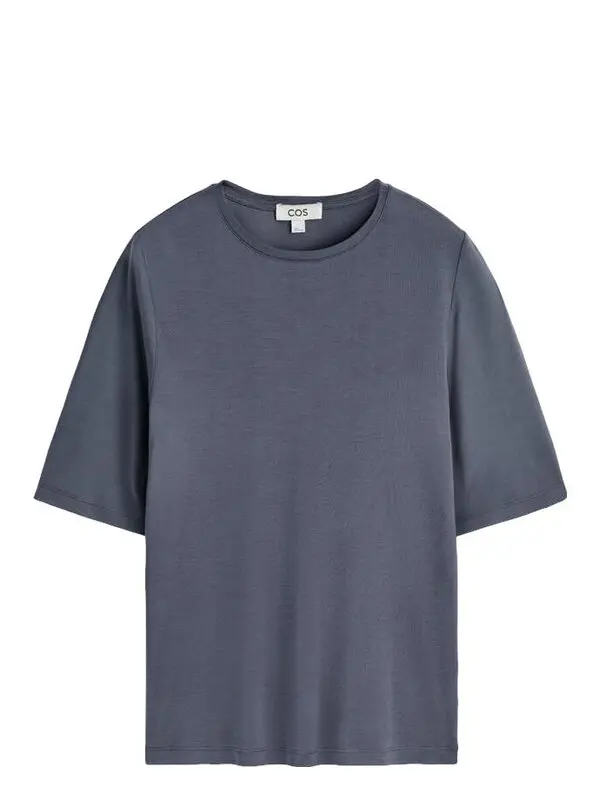 Cos Fluid Silk T-shirt - Blue