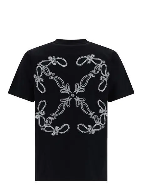 Off-White Bandana Arrow Skate Cotton T-shirt - Black
