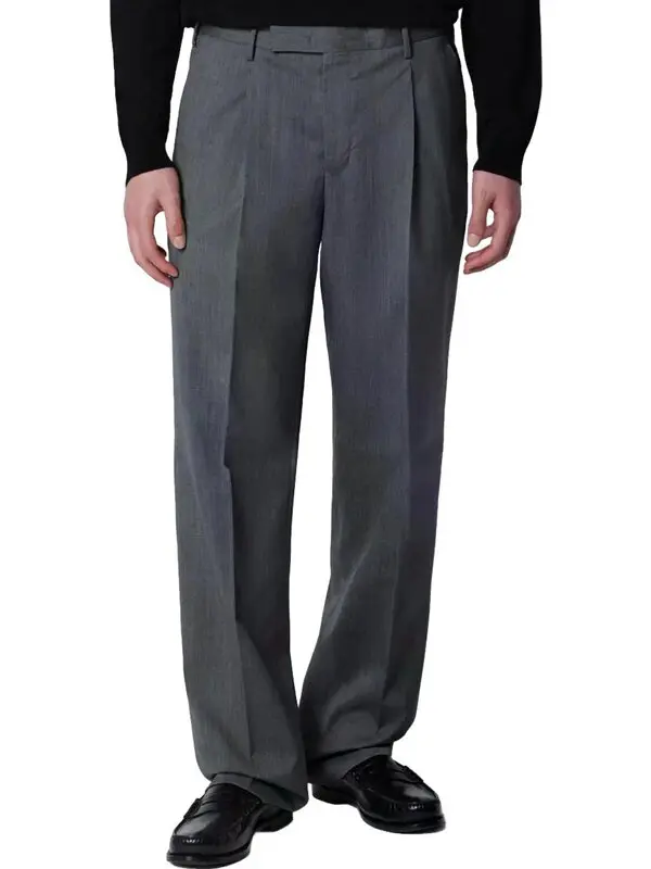 PT TORINO Pleat-detailored Trousers - Grey