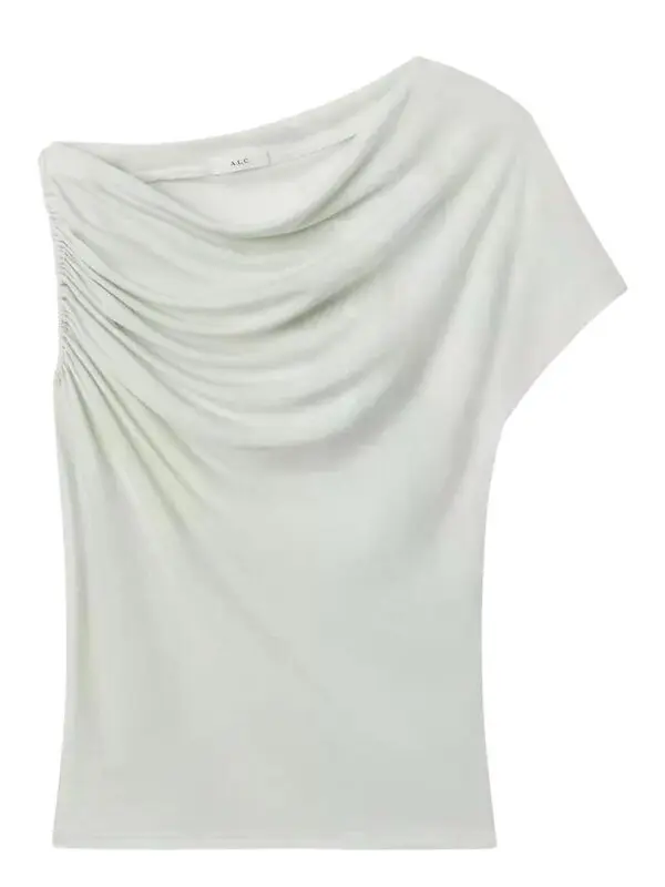 A.L.C. Draped One-shoulder Tee - Green