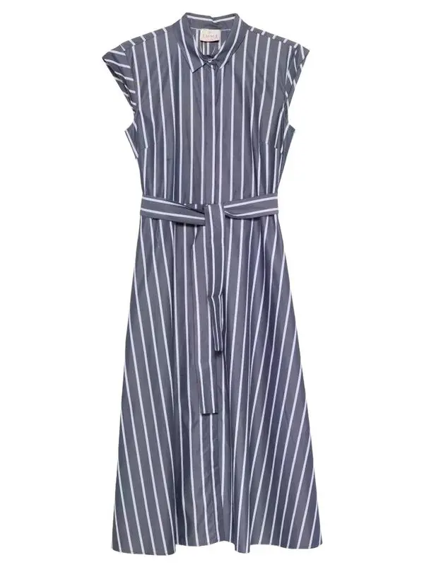Marella Striped Midi Dress - Blue