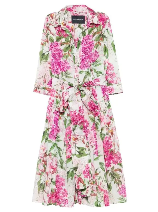 Samantha Sung Audrey Floral Midi Dress - White