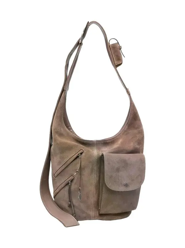Ba&sh Suede Shoulder Bag - Neutrals