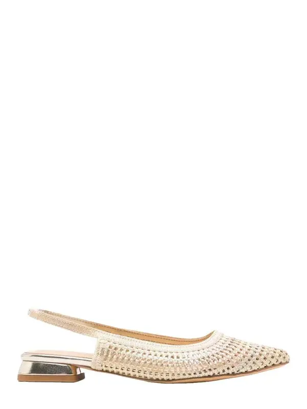 KEYS Pointed-toe Slingback Sandals - Gold