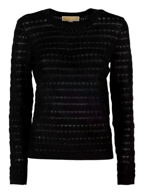 Michael Kors Knit Patterned Sweater - Black