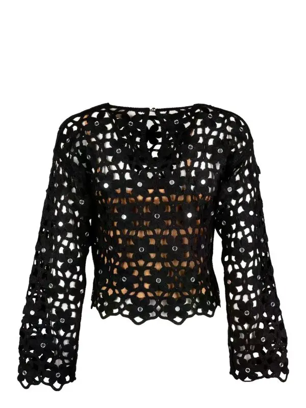 Michael Kors Openwork Sweater - Black