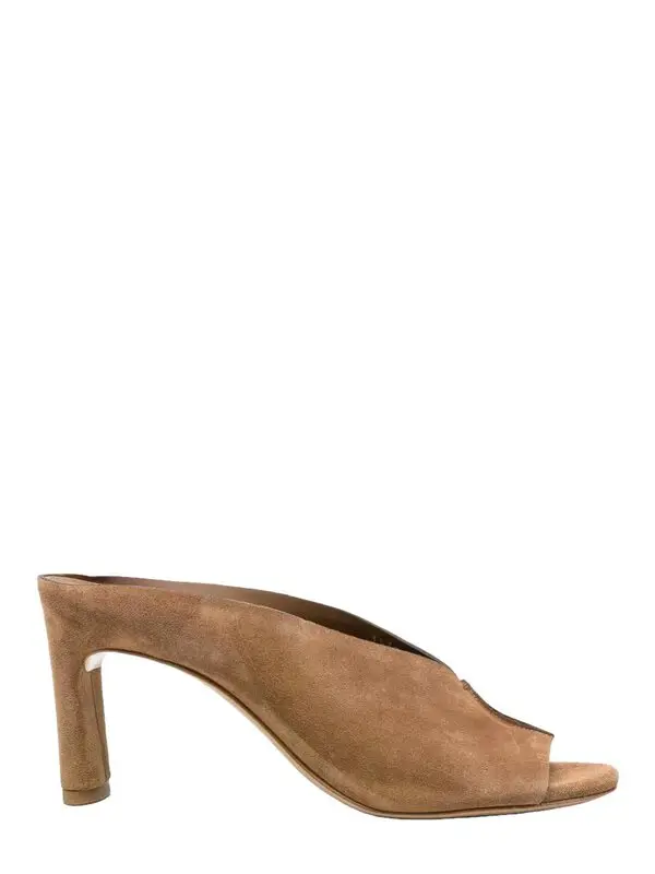 DEL CARLO Almond-toe Heeled Sandals - Brown
