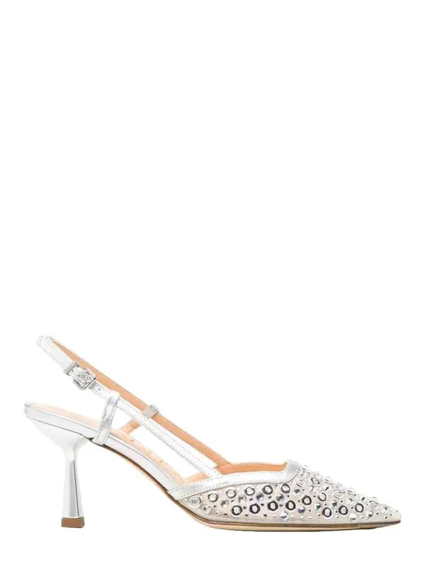 CHANTAL Heeled Slingback Pumps - Silver