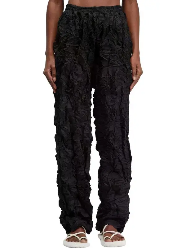 OSKLEN Plissé Texture Trousers - Black