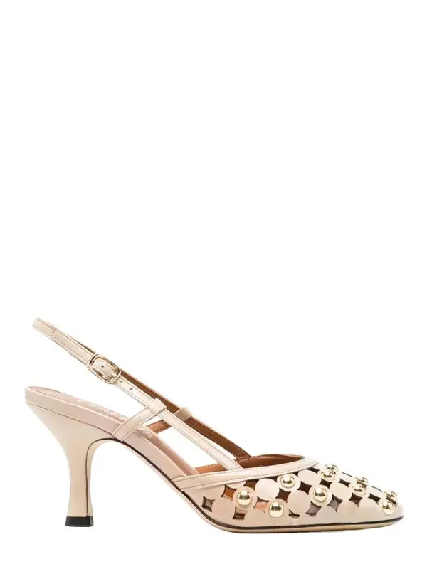 EVALUNA Cut-out Heeled Pumps - Neutrals