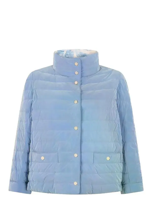 MOORER Padded High-collar Jacket - Blue