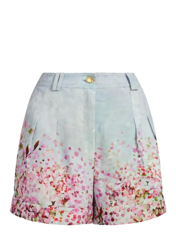 Aje Fragments Floral Print Shorts - Blue