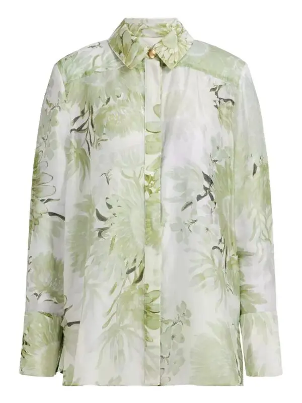 Aje Reflector Floral Shirt - White