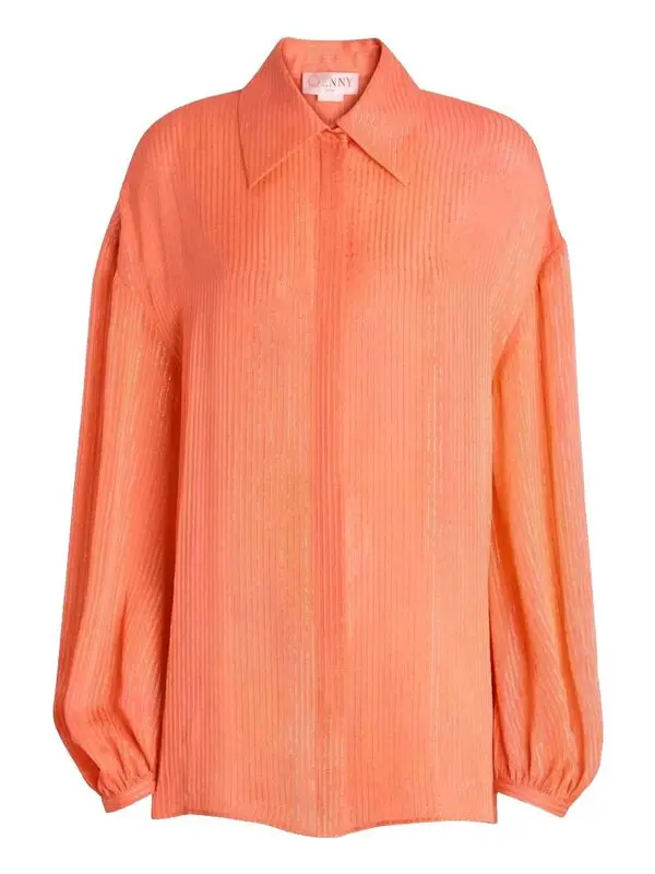 GENNY Balloon-sleeve Top - Orange