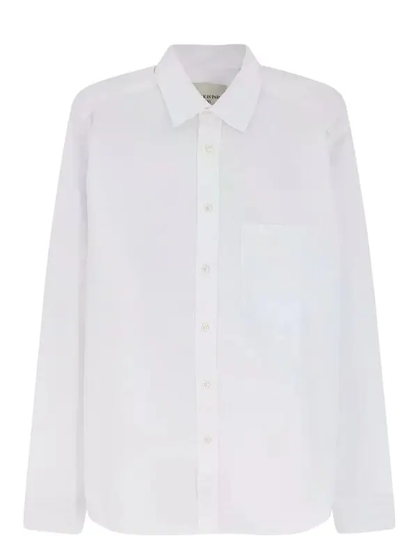 WALK IN PARIS Logo-embroidered Pocket Shirt - White