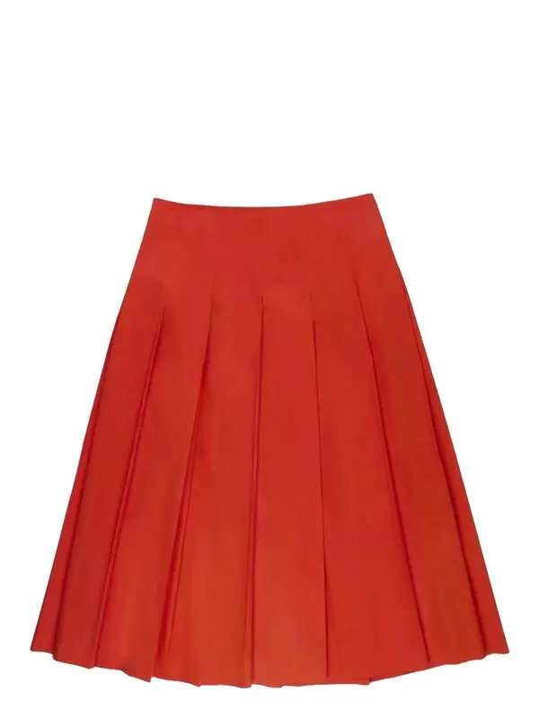 Incotex Midi Pleated Skirt - Orange