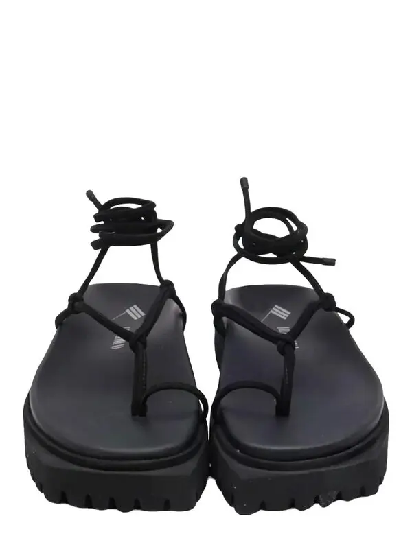 Attico Lace-up Platform Sandals - Black