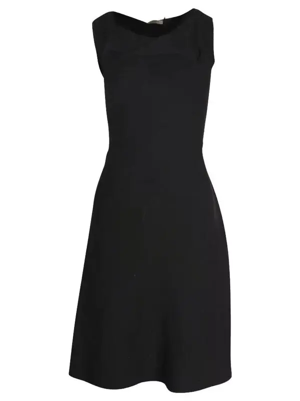 Bottega Veneta Virgin Wool A-line Dress - Black