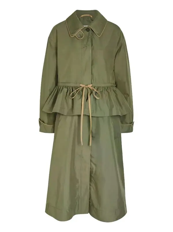 DAMSON MADDER Myrtle Ruffled Coat - Green
