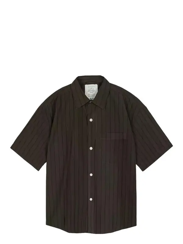 MFPEN Striped Pocket Shirt - Brown