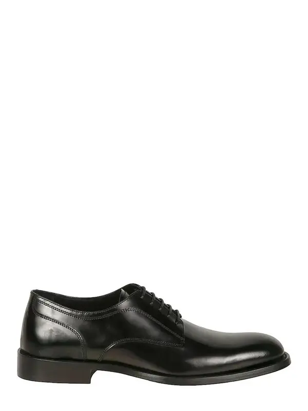 BALDININI Leather Derby Shoes - Black
