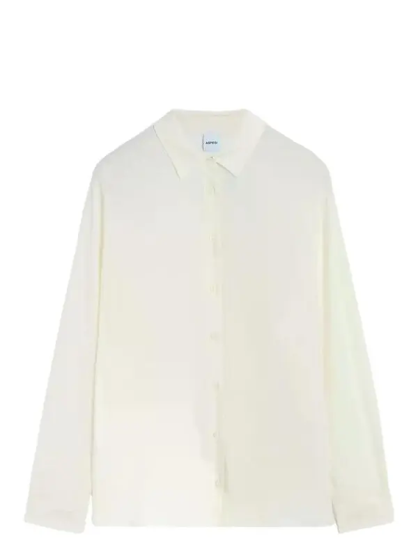 Aspesi Long-sleeve Silk Shirt - Neutrals