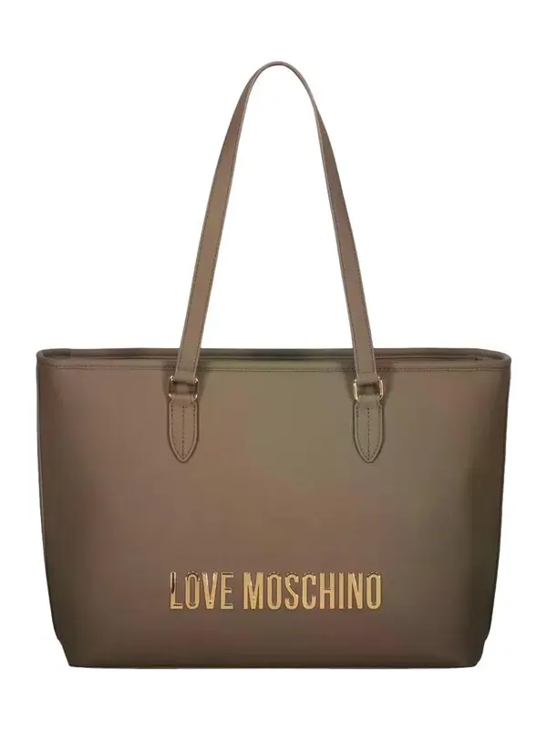 Moschino Logo-plaque Tote - Neutrals