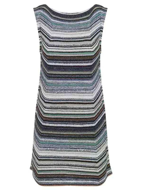 Missoni Striped Shift Mini Dress - Grey