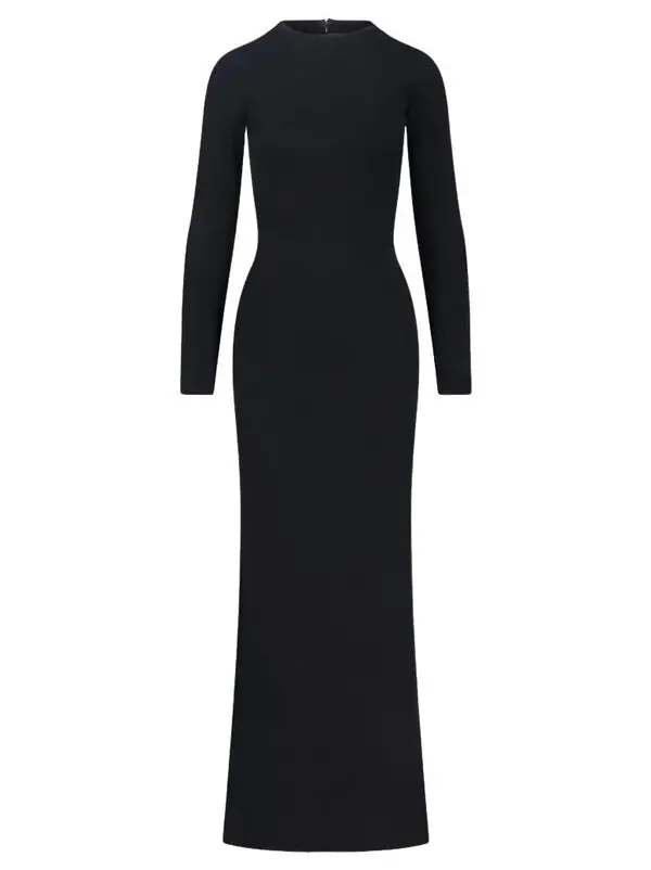 Max Mara Long-sleeve Maxi Dress - Black