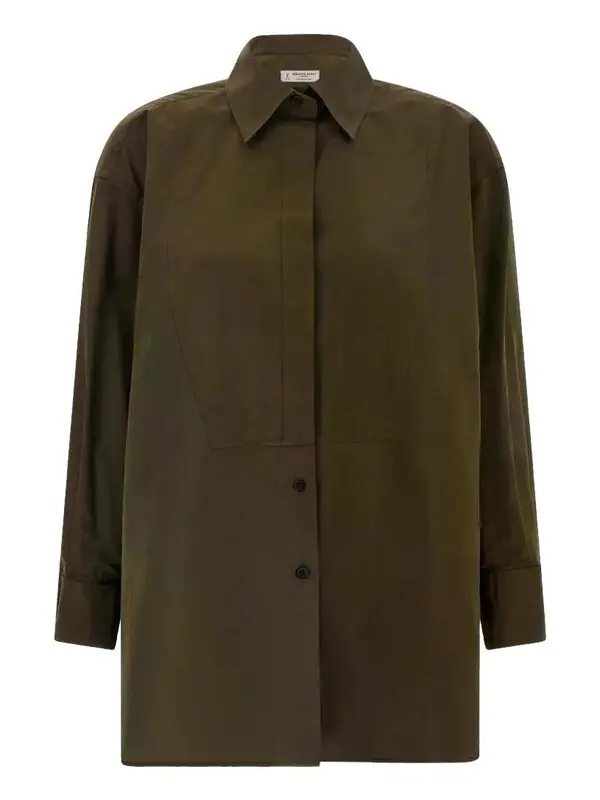 Alberto Biani Smocking Shirt - Brown