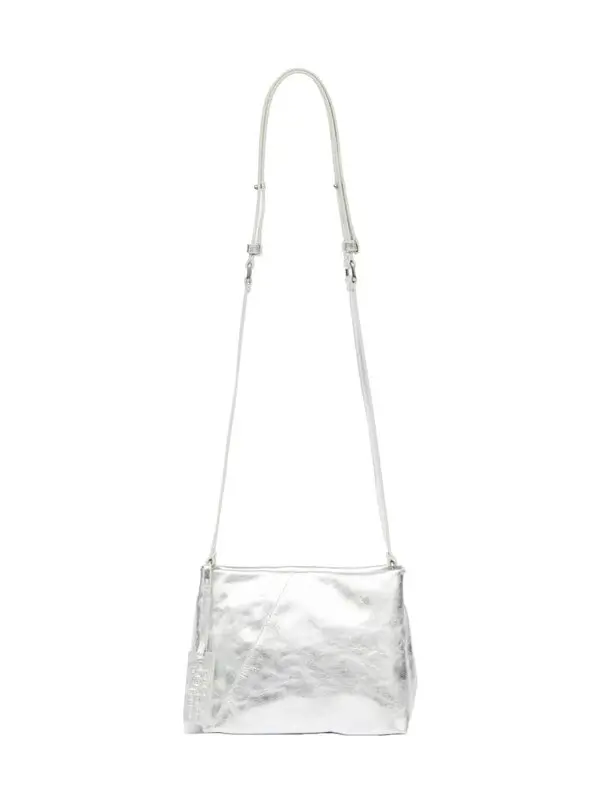 MAISON MARGIELA Logo-tag Crossbody Bag - Silver