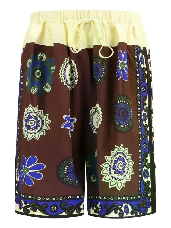 ALEMAIS Jasper Floral-print Shorts - Brown