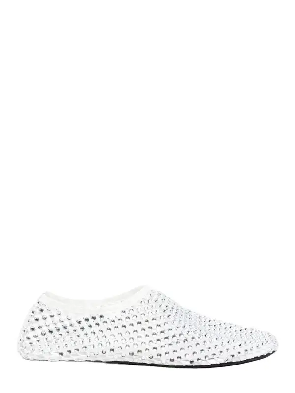 STRATEGIA SHOES Embellished Ballet Flats - White