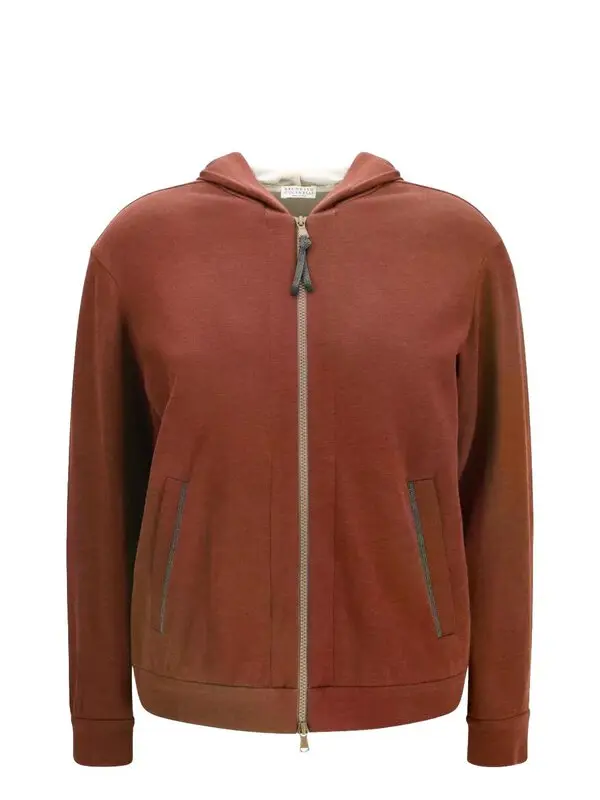 Brunello Cucinelli Hooded Zip-up - Brown