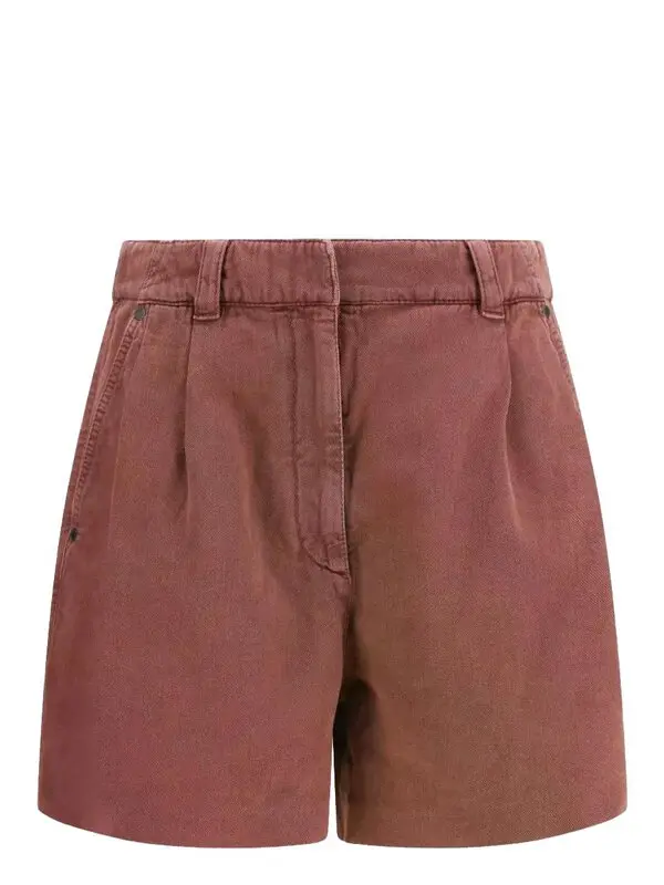 Brunello Cucinelli Pleated Bermuda Shorts - Brown