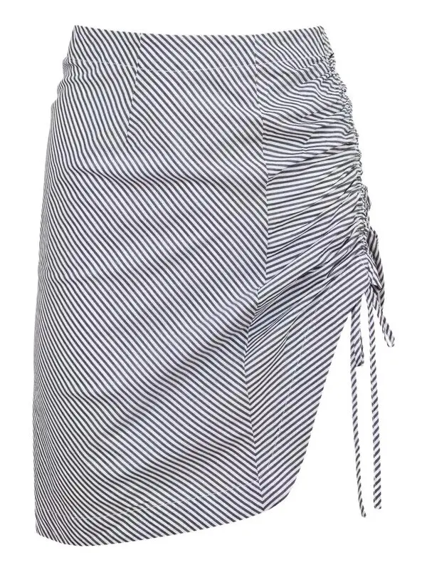 FLEUR DU MAL Striped Skirt - White