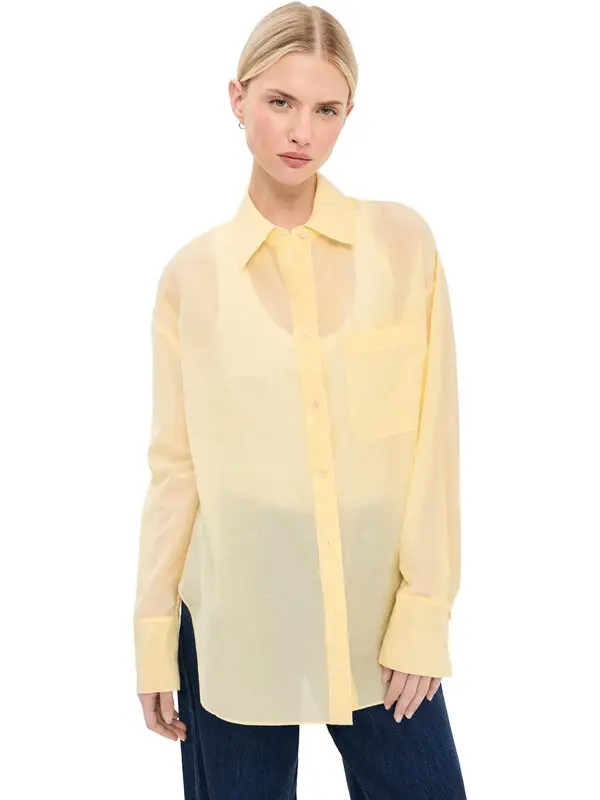 TWP Big Joe Button Down Top - Flan