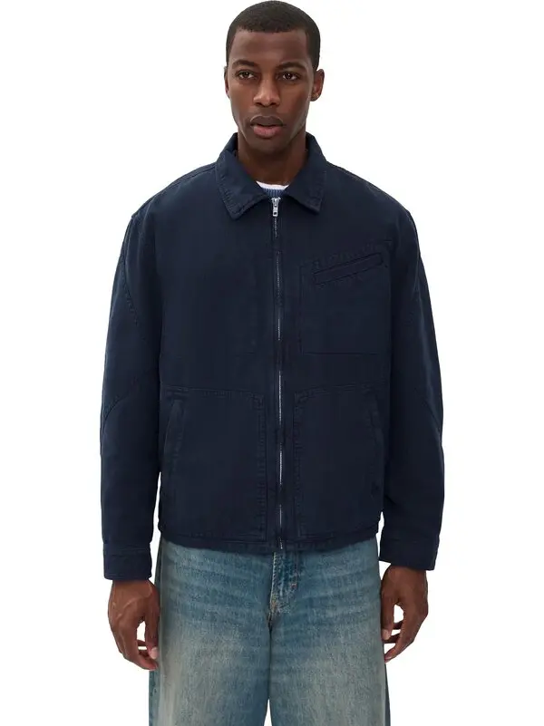 ALEX MILL Elijah Zip Jacket - Dark Navy