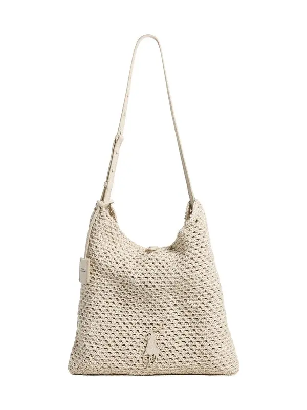 Polo Ralph Lauren Crochet Messenger Bag - Ivory