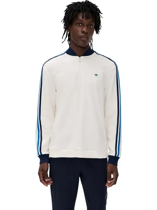 Adidas 3-stripe Quarter Zip - Chalk White/night Indigo