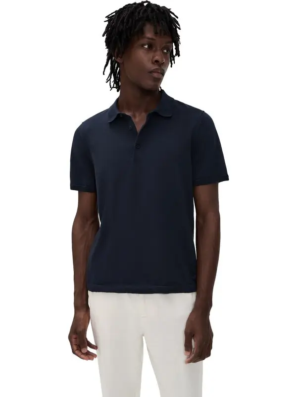 Reigning Champ Supima Knit Riviera Polo - Navy