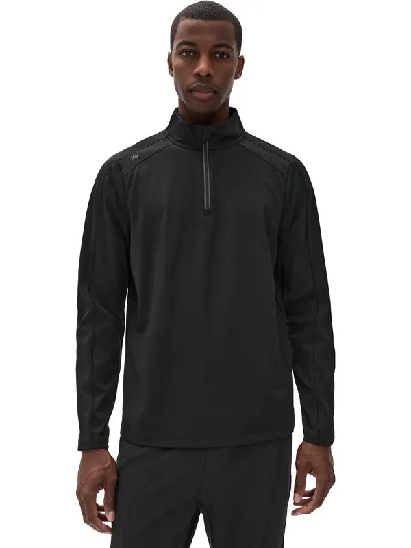 RHONE Rise 1/4 Zip - Pure Black