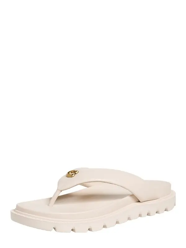 COACH Brynn Thong Sandals - Chalk