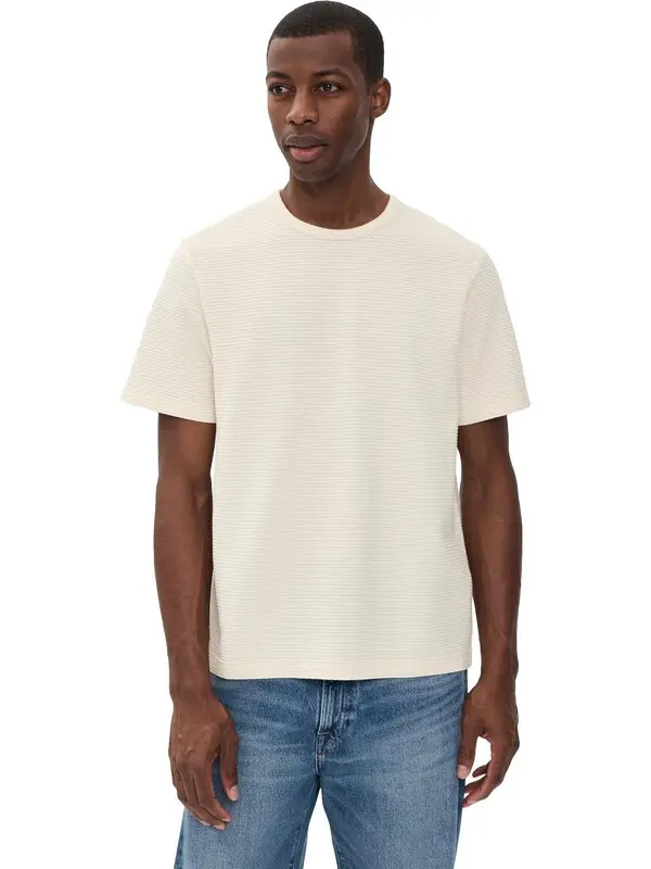 FRAME Jacquard Stripe Tee - Cream