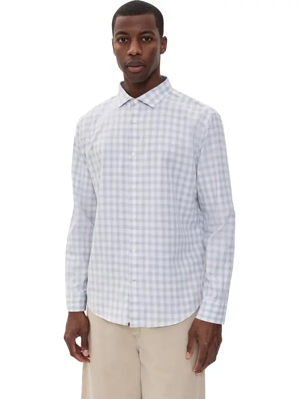 Billy Reid Check Hutcheson Sport Shirt - Grey/white