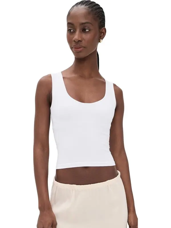 Free People Clean Lines Muscle Tank - White