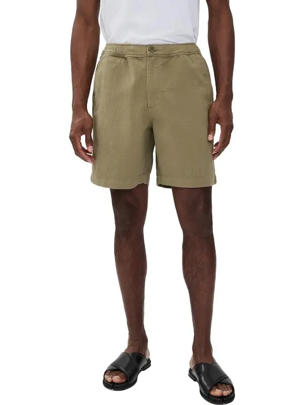WAX LONDON Cotton Linen Kurt Shorts - Khaki